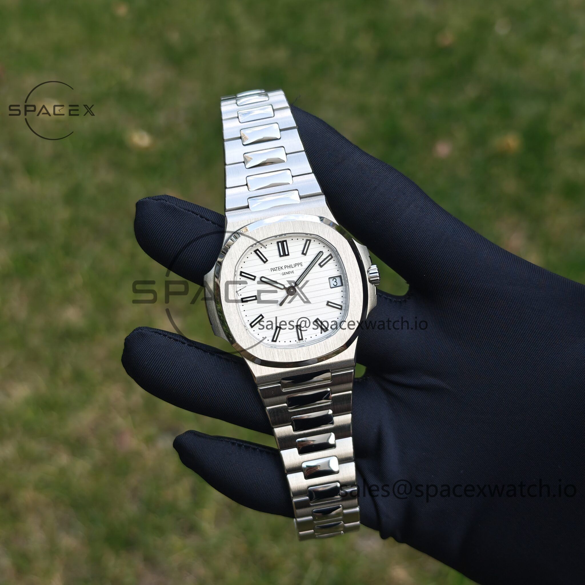 (Advanced Customization) 1: 1. Best Customization Patek Philippe 5711 White Dial, Best ...